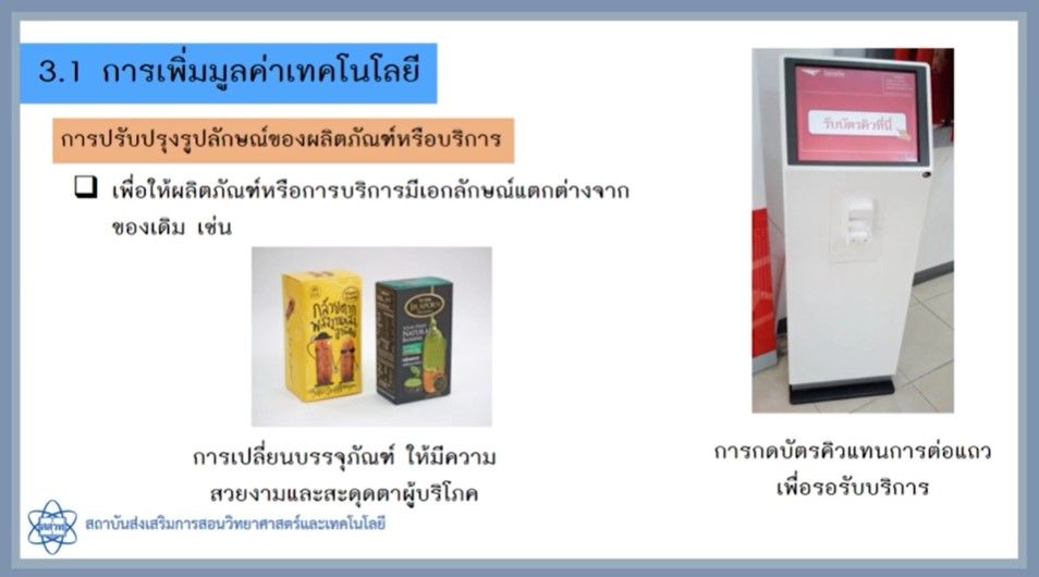 การเพิ่มมูลค่าเทคโนโลยี - My IPST